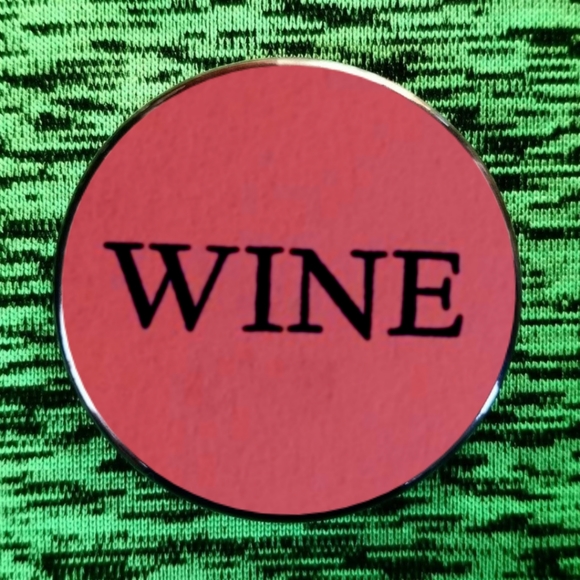 Accessories | 225 Inch Red Wine Button Badge Pin | Poshmark